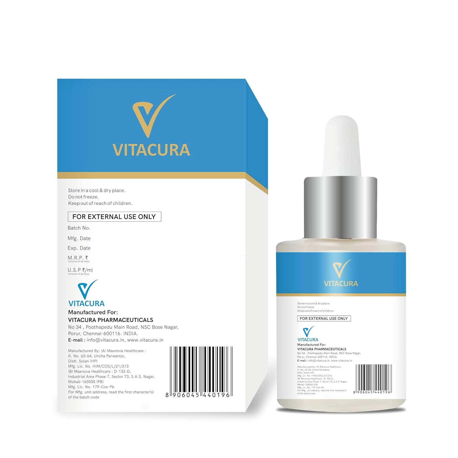 VITACURA Daily Glow Face Serum – Enriched with Hyaluronic acid, Vitamin ...